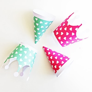 Princess Party Hats and Crowns, INSTANT DOWNLOAD PRINTABLE Kids Girls ...