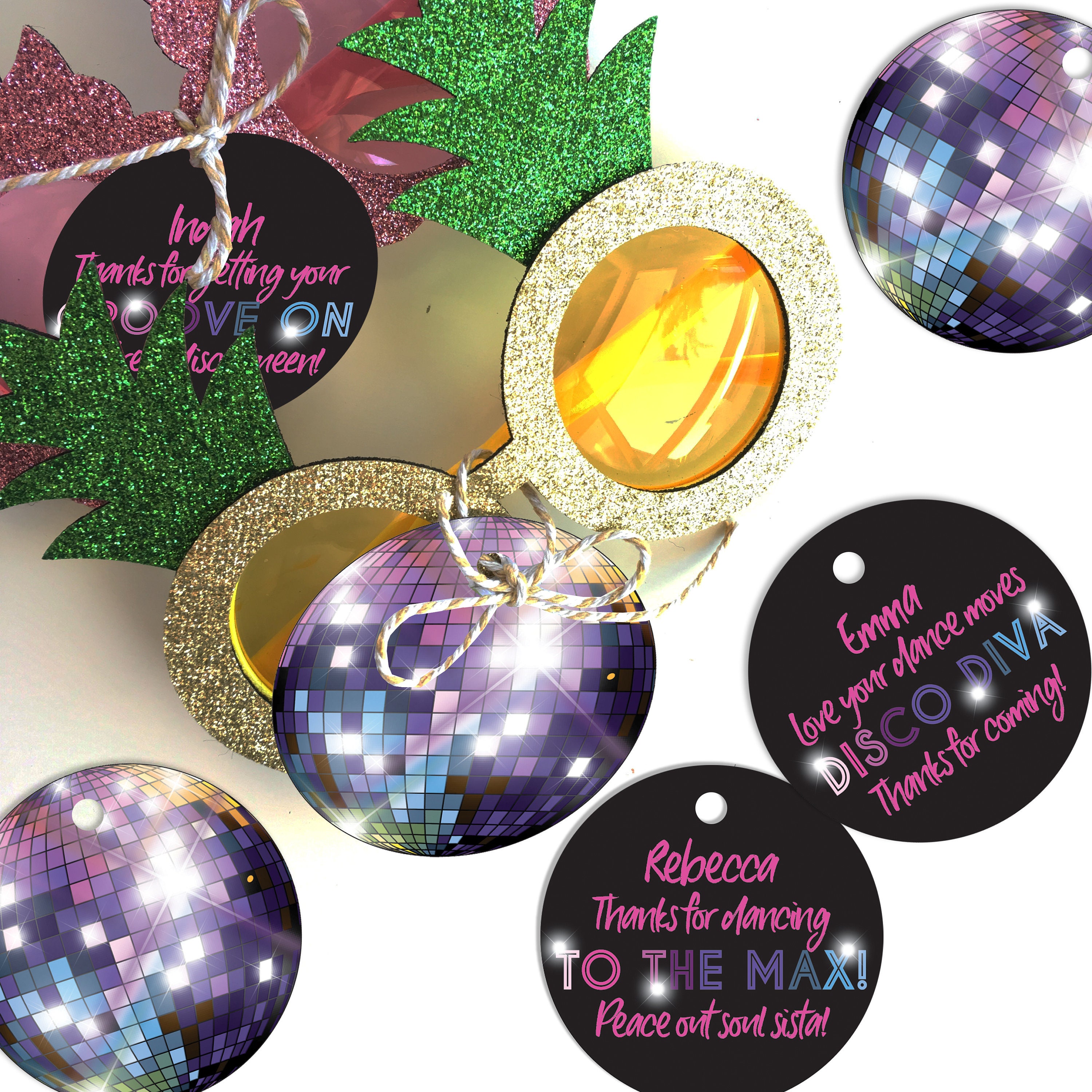 Disco Party Gift Tags PRINTABLE DIGITAL Gift Tags for Retro - Etsy ...
