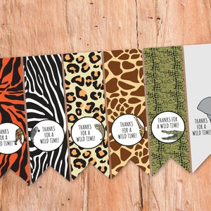 Safari Party Favors, INSTANT DOWNLOAD PRINTABLE Kids Safari Zoo Jungle ...