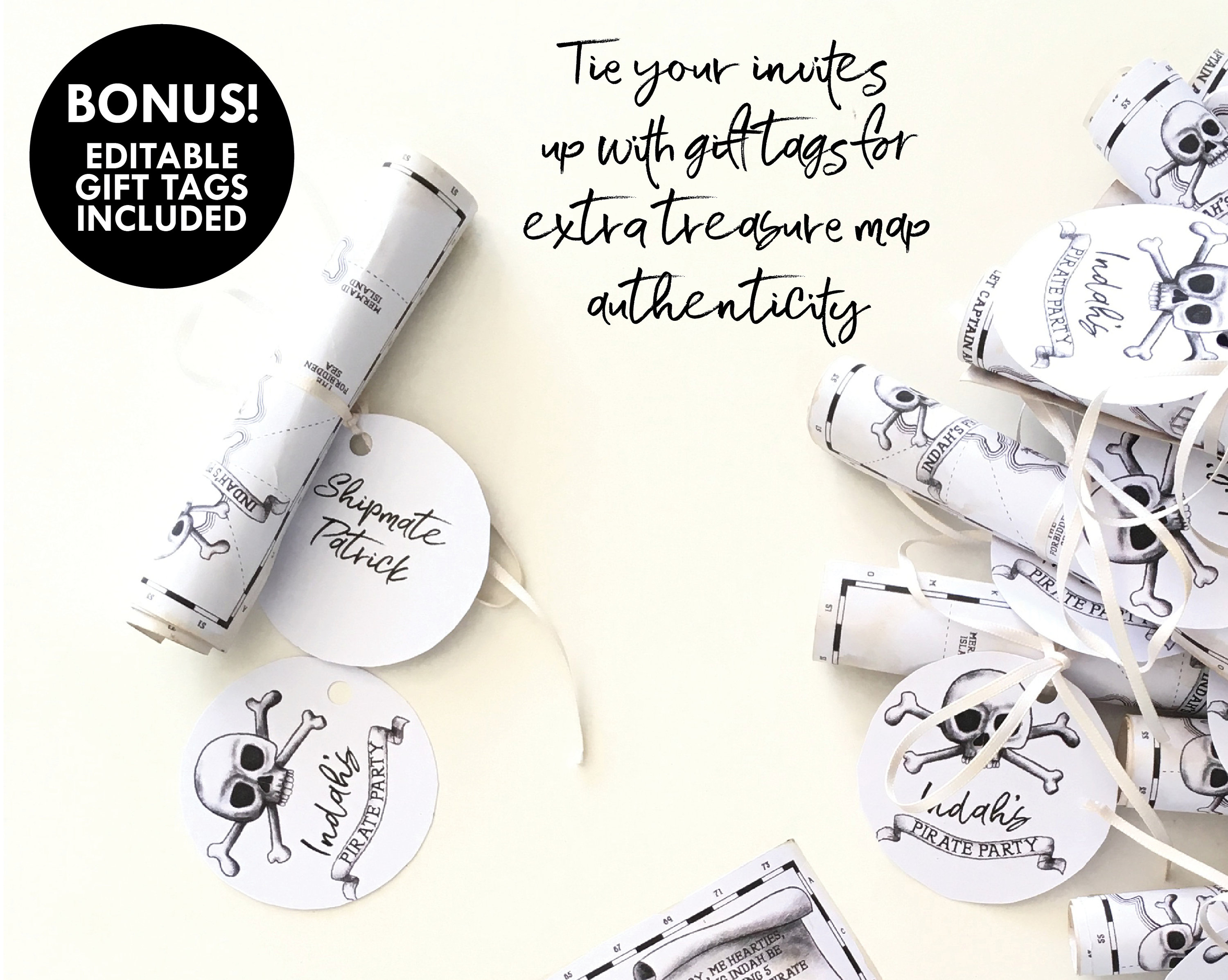 Pirate Party Treasure Map Invitation Digital Instant DOWNLOAD - Etsy