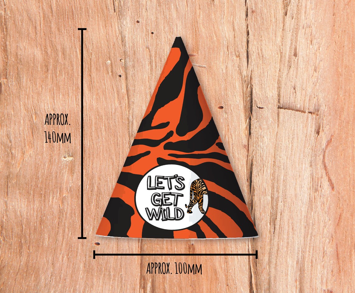 Safari Party Hats INSTANT DOWNLOAD PRINTABLE Editable Kids | Etsy UK