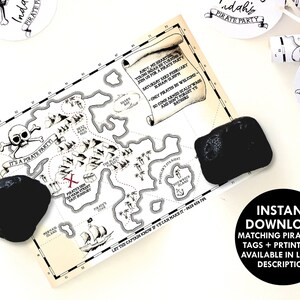 Pirate Party Treasure Map Invitation, Digital Instant DOWNLOAD EDIT ...
