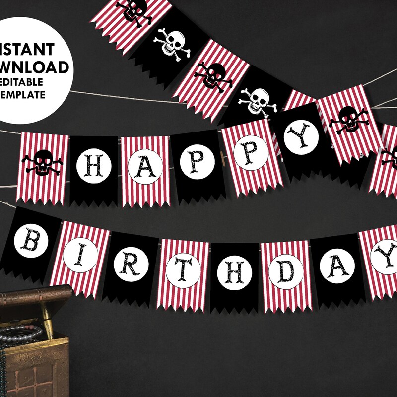 Pirate Bunting - Etsy UK