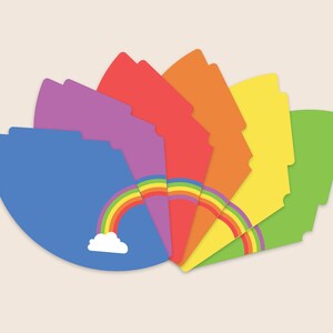 Rainbow Party Hats, INSTANT DOWNLOAD PRINTABLE Colorful Kids Rainbow ...