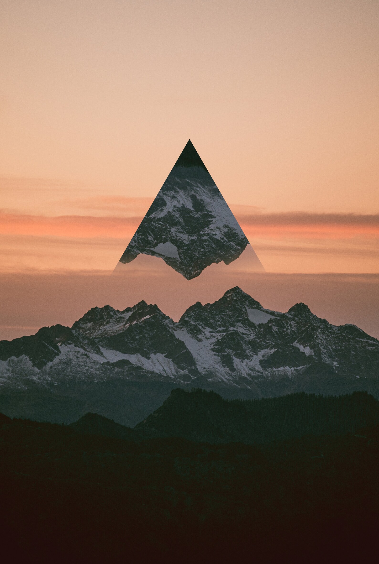 Geometric Landscape Photography Print / Triangle / Mountain / Landscape ...