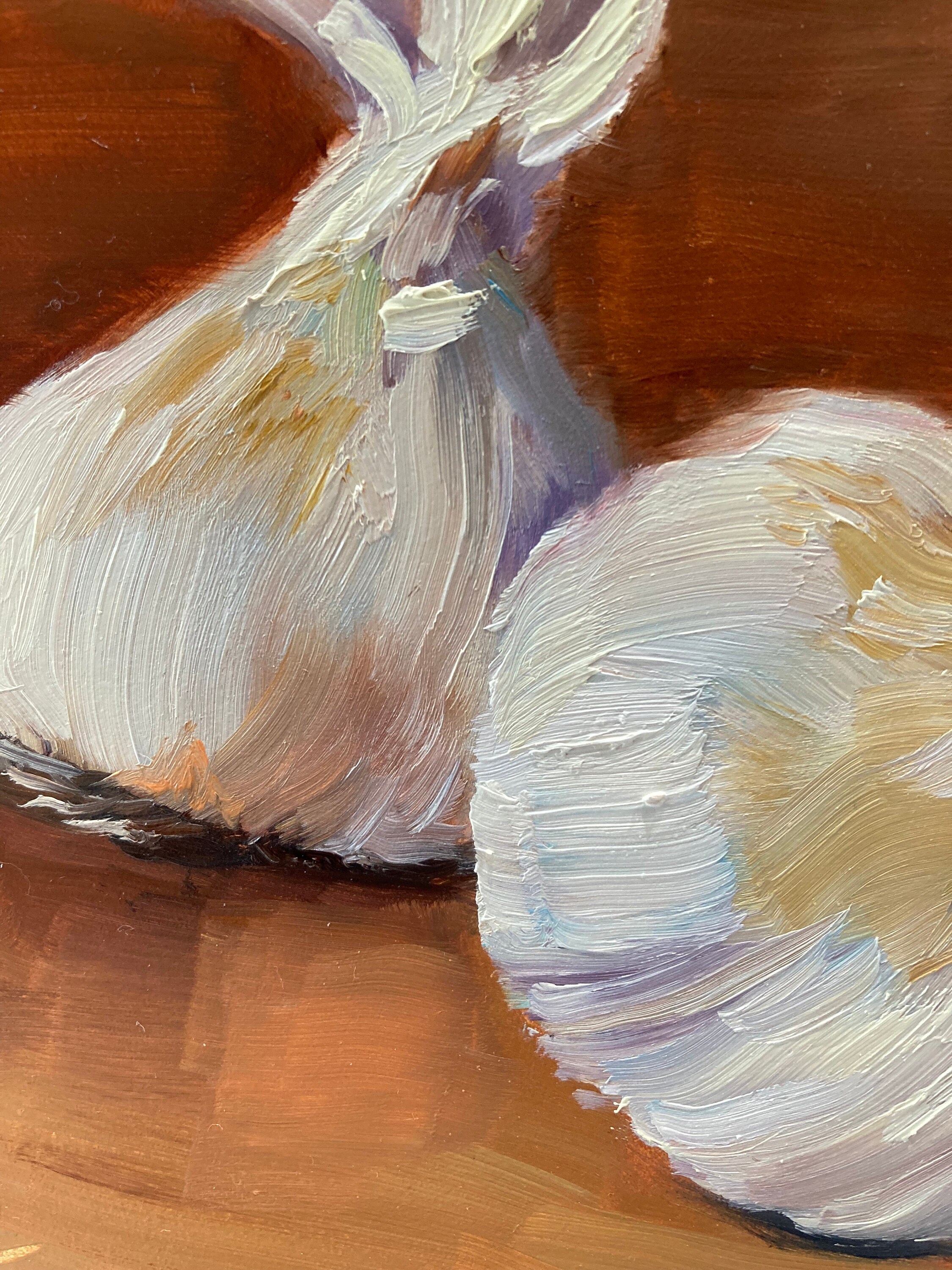 Original Oil Garlic Food Art Still Life - Etsy