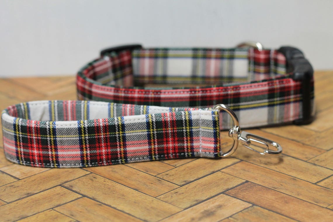 Tartan Plaid Dog Collar - Red Plaid Dog Collar - Green Plaid Collar ...