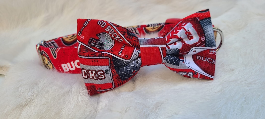 Ohio State Dog Collar Buckeyes NCAA Tone on Tone Design - Etsy
