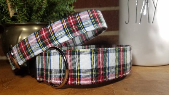 Tartan Plaid Dog Collar Red Plaid Dog Collar Green Plaid - Etsy