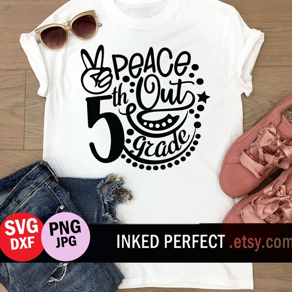 Peace Out Fifth Grade - Etsy