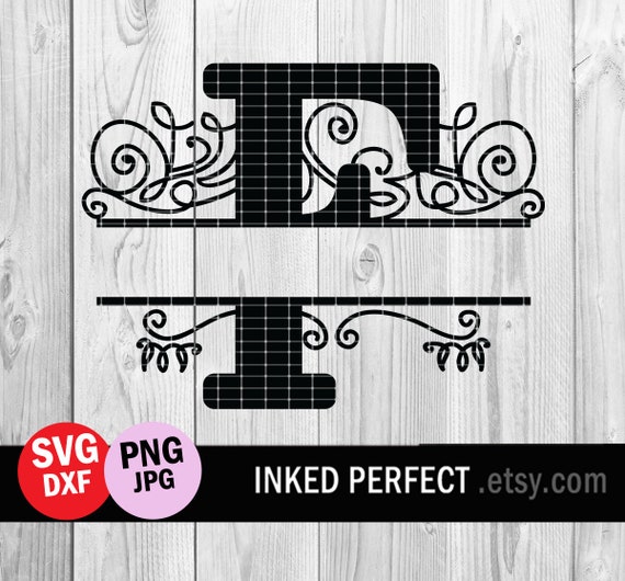 Split Monogram Letter F SVG Split Alphabet F Monogram Cut | Etsy
