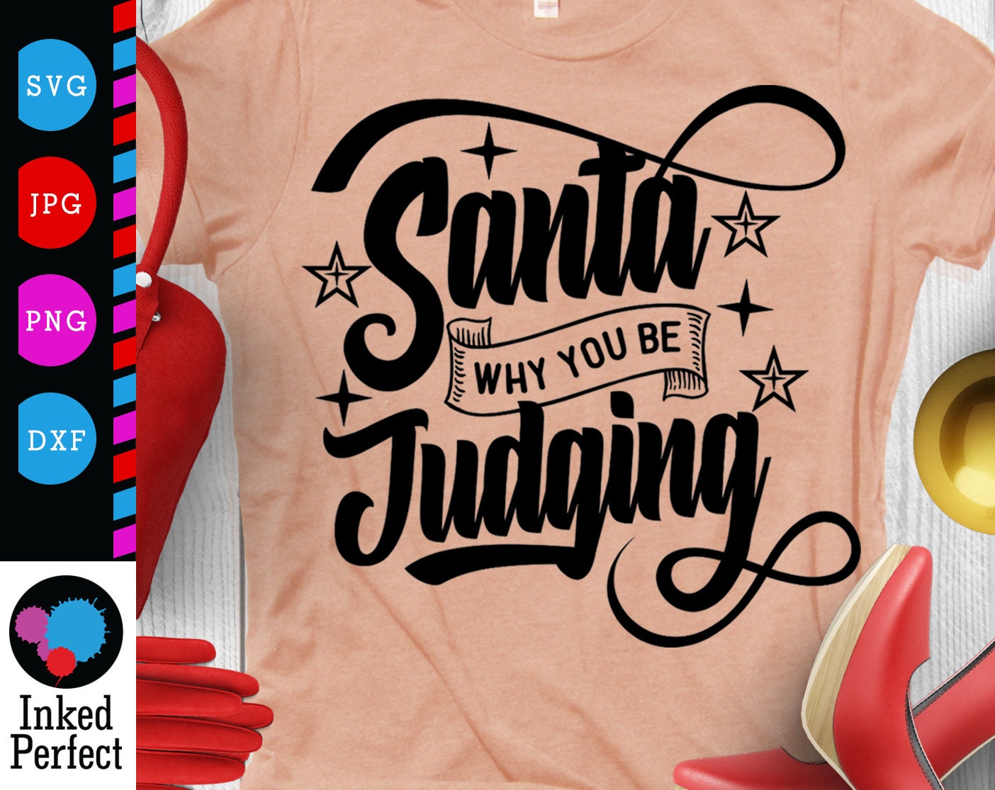 Santa Why You Be Judging SVG Funny Christmas Vintage SVG Shirt | Etsy