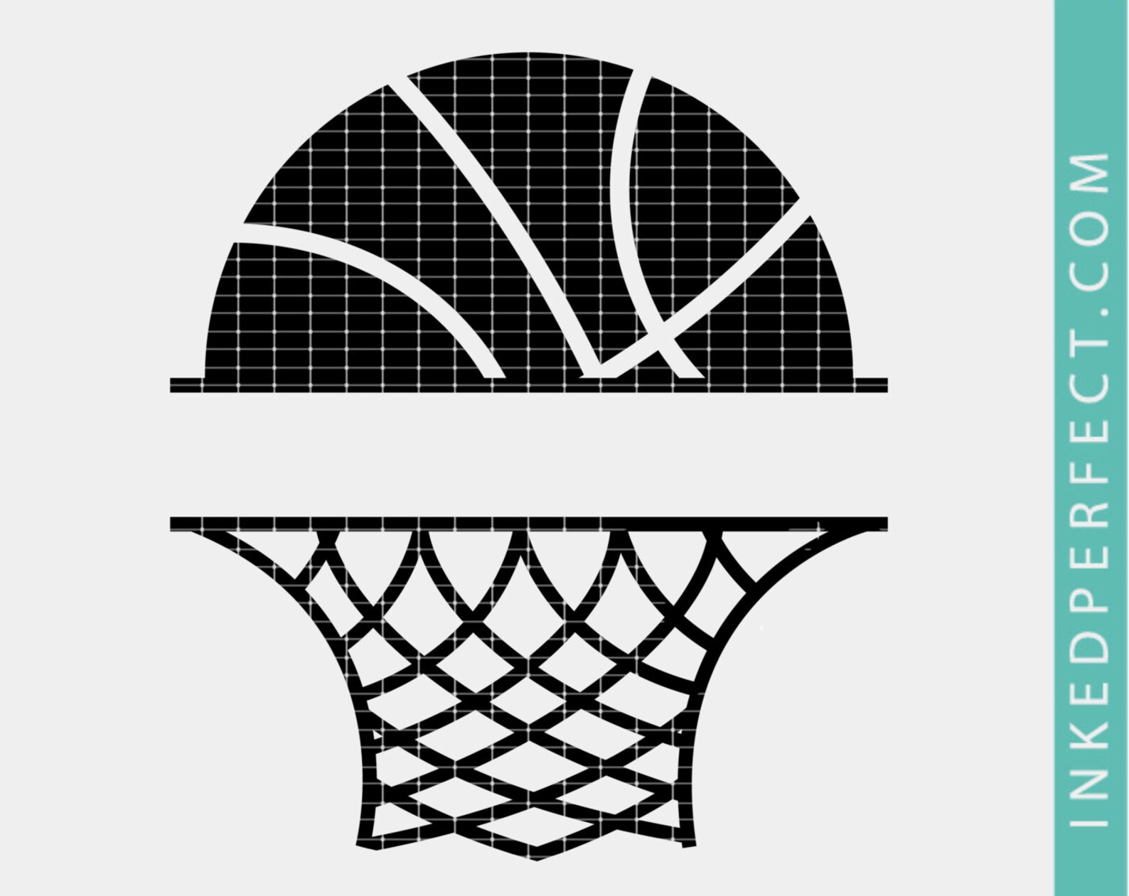 Half Basketball Hoop Svg Bundle Printable T-shirt Wall Art - Etsy