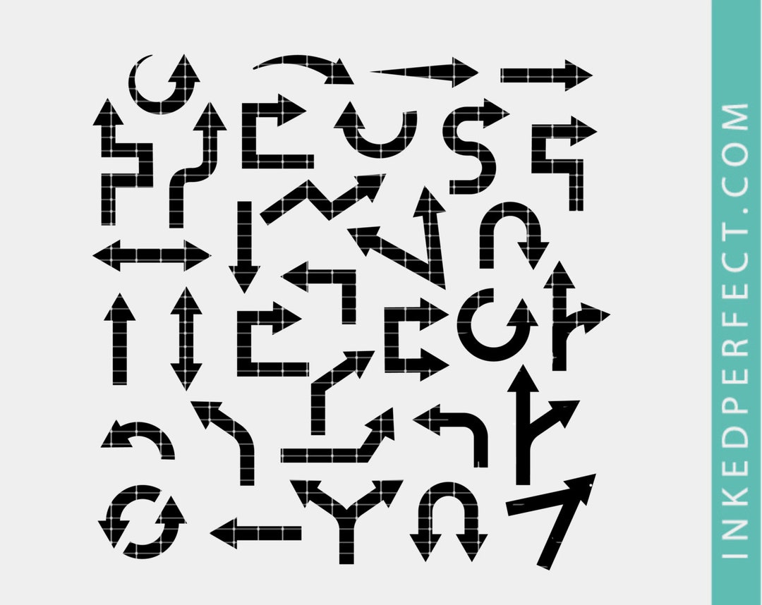 Direction Arrows Svg Bundle, Printable T-shirt Wall Art Png Image ...