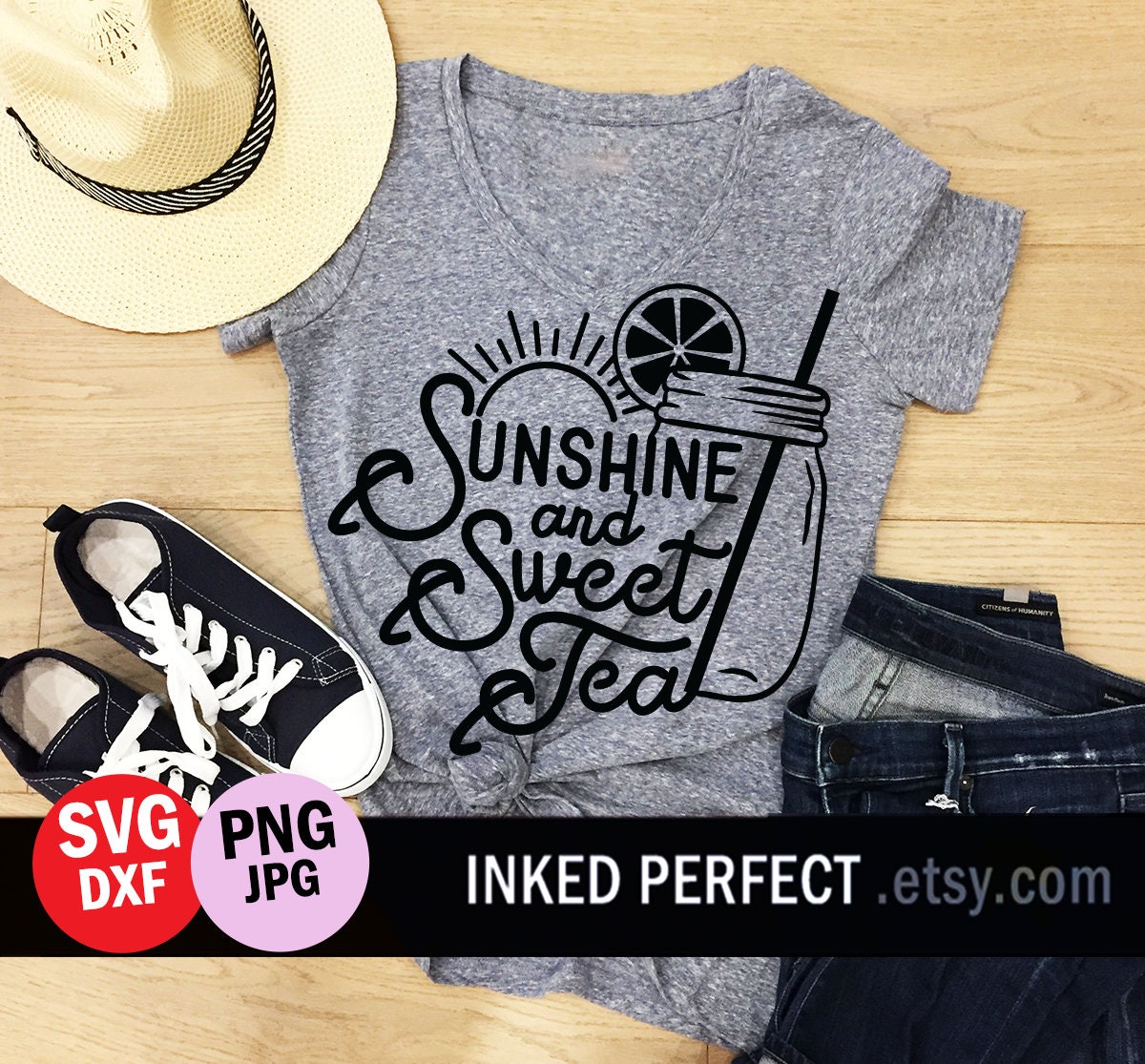 Sunshine and Sweet Tea Svg Summertime Beach Watermelon Cut - Etsy