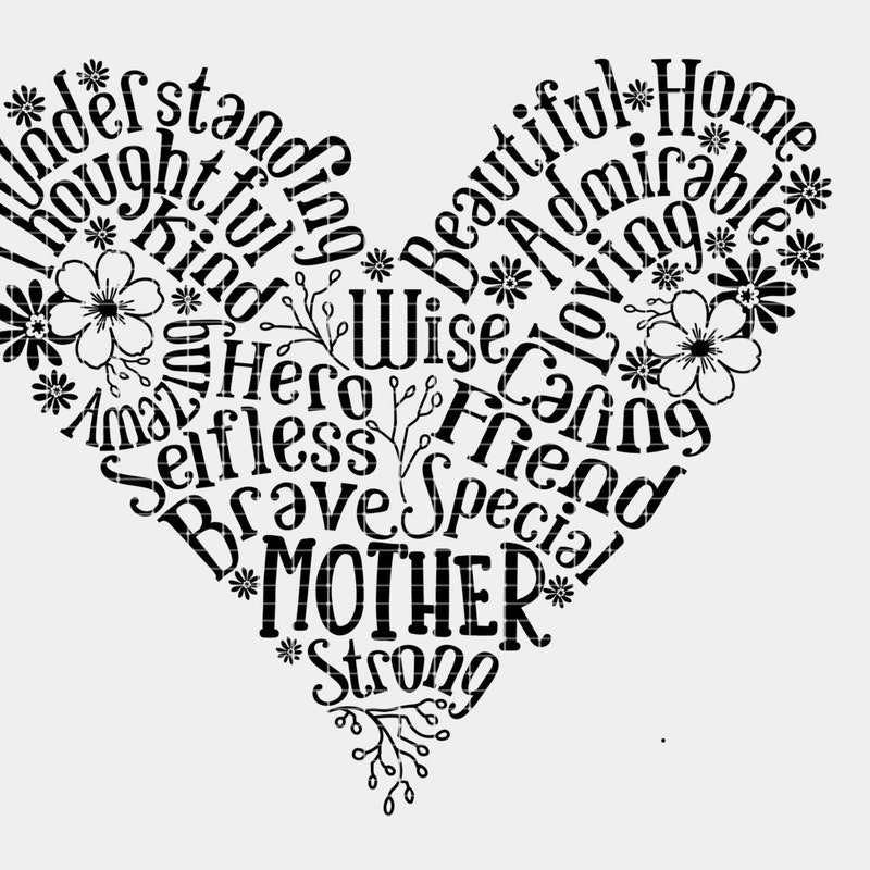 Heart Typography - Etsy