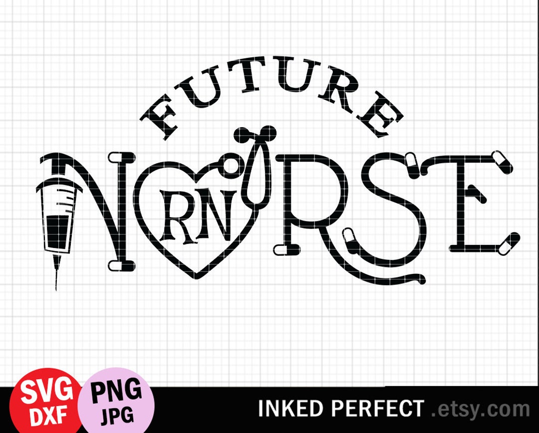 Future Registered Nurse Svg RN Loading Nursing Student School DXF ...