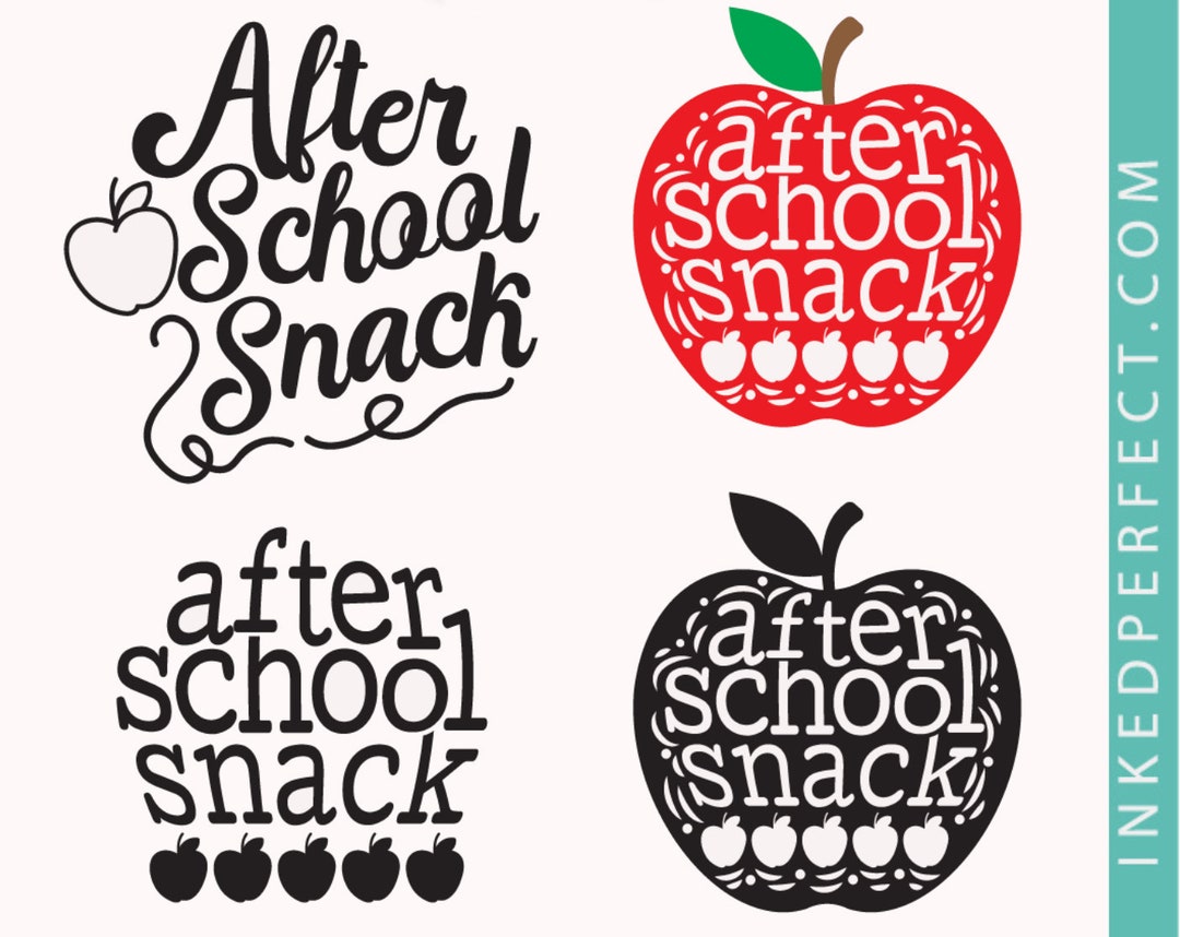 After School Snack Svg Bundle, Apple Shaped Printable T-shirt Wall Art ...