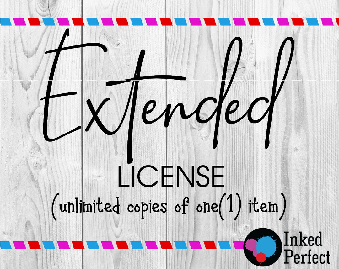 Extended License for One Item SVG Unlimited Copies Commercial Use Svg ...