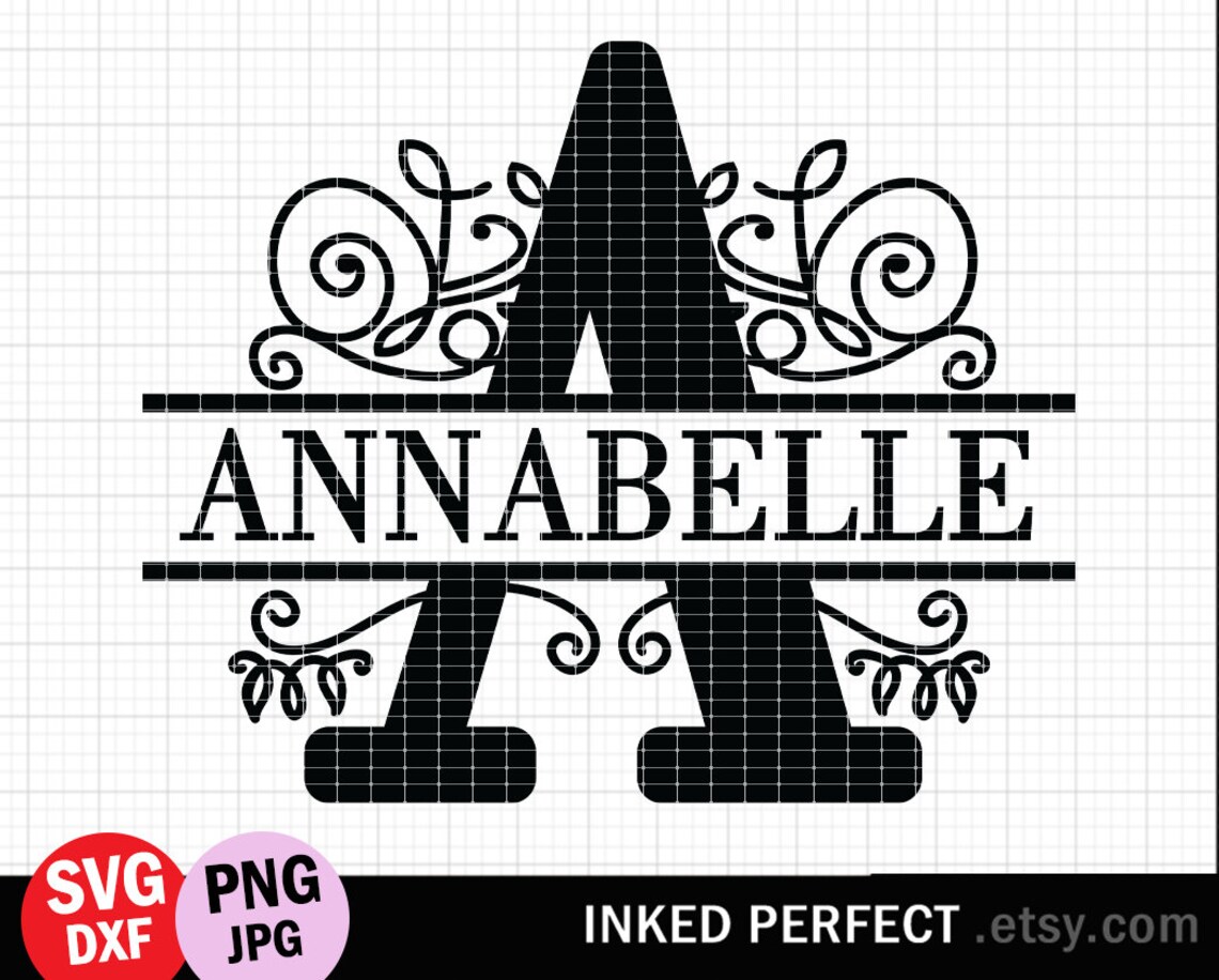 Split Monogram Letter A SVG Split Alphabet A Monogram Cut - Etsy