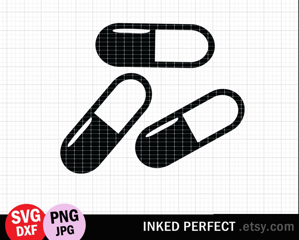 Pills SVG Pill Capsule SVG Cut File Drug Medicine Tablet | Etsy