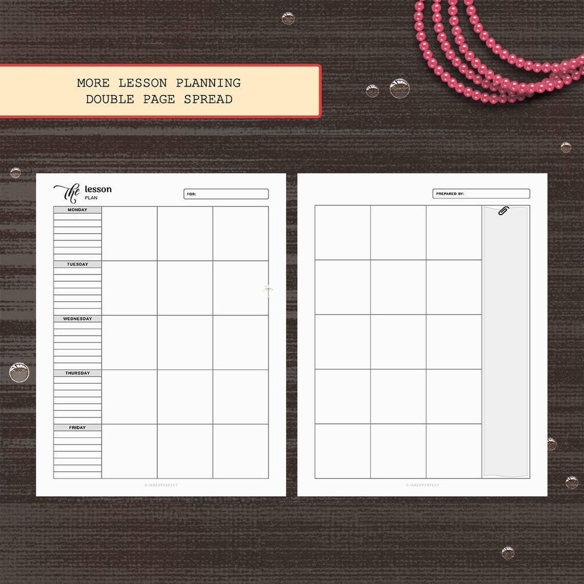 LESSON PLANNER Printable Teacher Planner Undated Lesson - Etsy