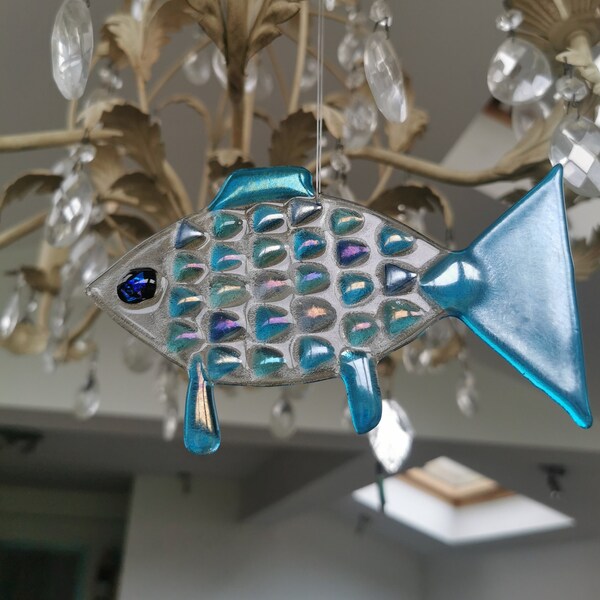 Glass Hanging Fish - Etsy