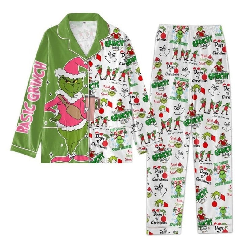 Grinch Christmas Women Pajamas the Grinch Lover - Etsy