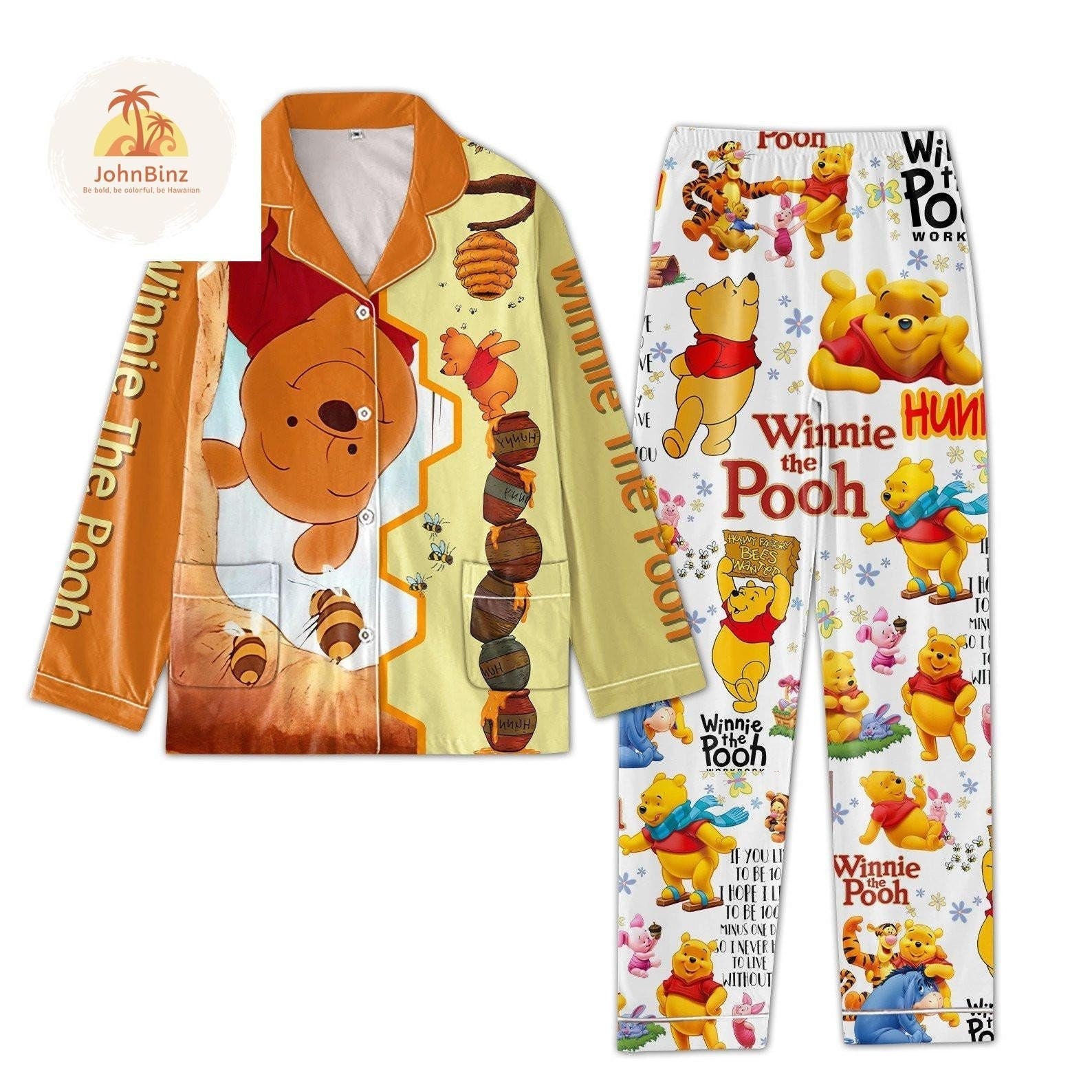 Pooh Bear Pajamas Winnie the Pooh Pajamas Set Disney Pooh - Etsy