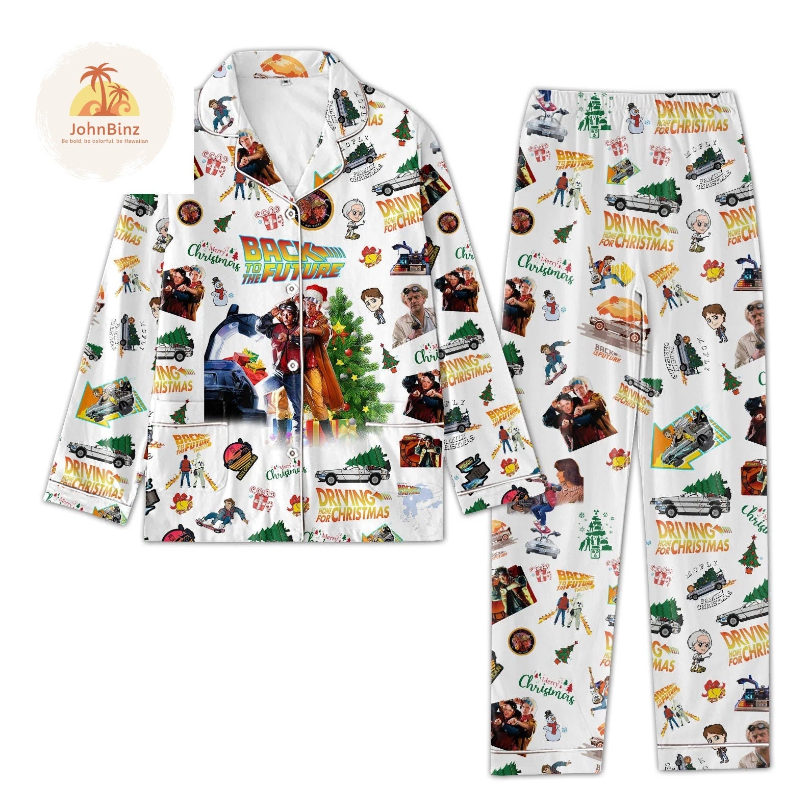 Christmas Gift, Back To The Future Pajamas, Back To Future Pajamas Set ...