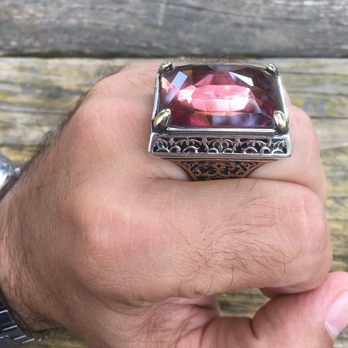 Sterling Silver Mens Ring Sultanit Amazing Color Changing - Etsy