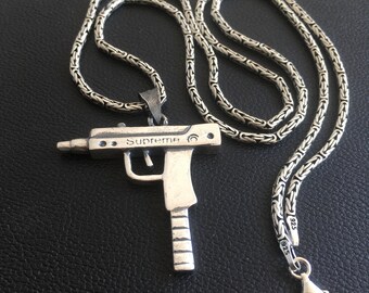 Silver Uzi Necklace | Etsy