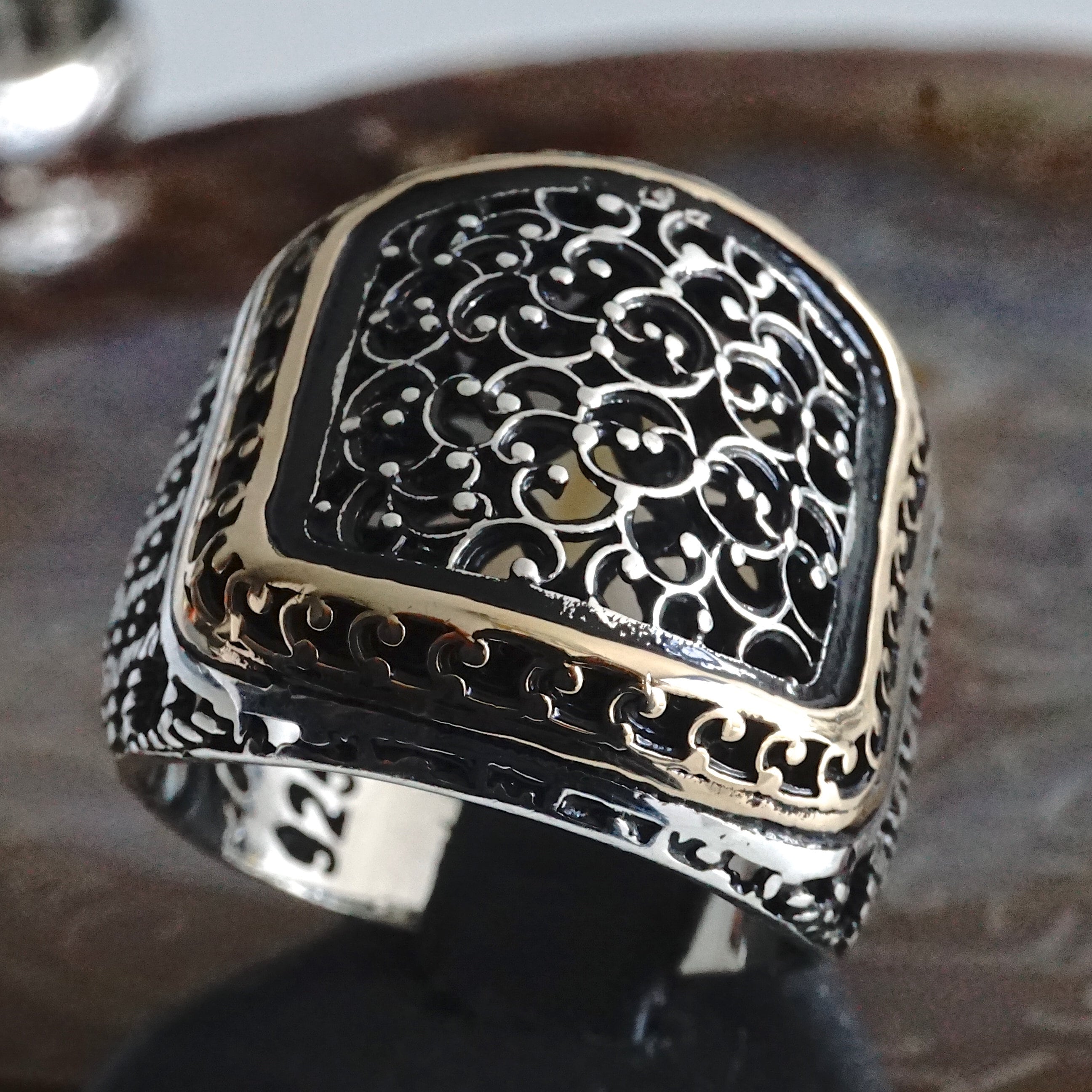 925 Sterling Silver Mens Ring Handcrafted Elegant Jewelry Free | Etsy