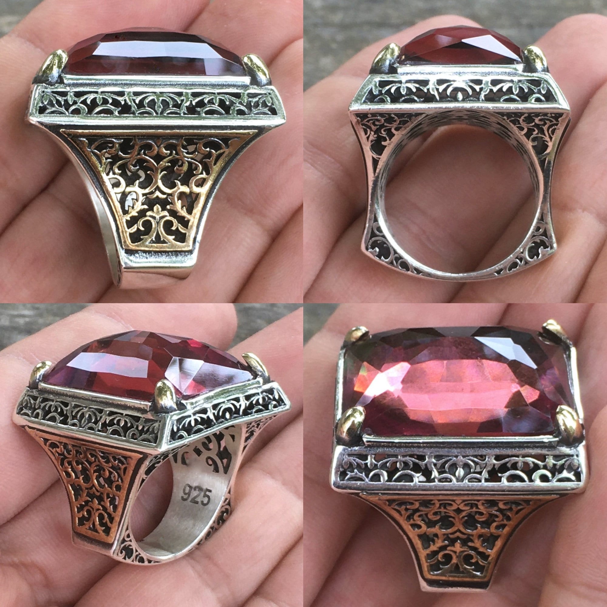 Sterling Silver Mens Ring Sultanit Amazing Color Changing - Etsy