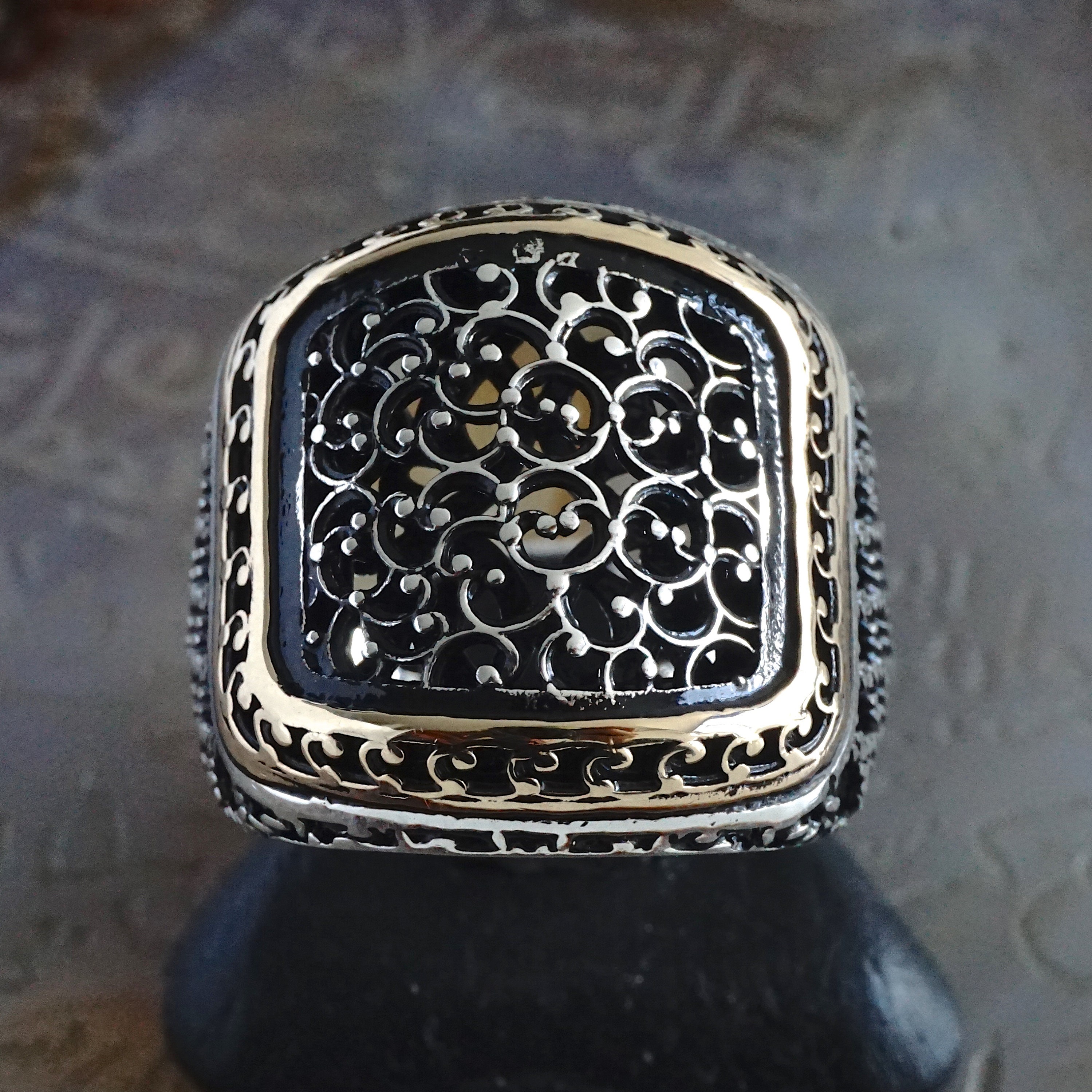 925 Sterling Silver Mens Ring Handcrafted Elegant Jewelry Free | Etsy