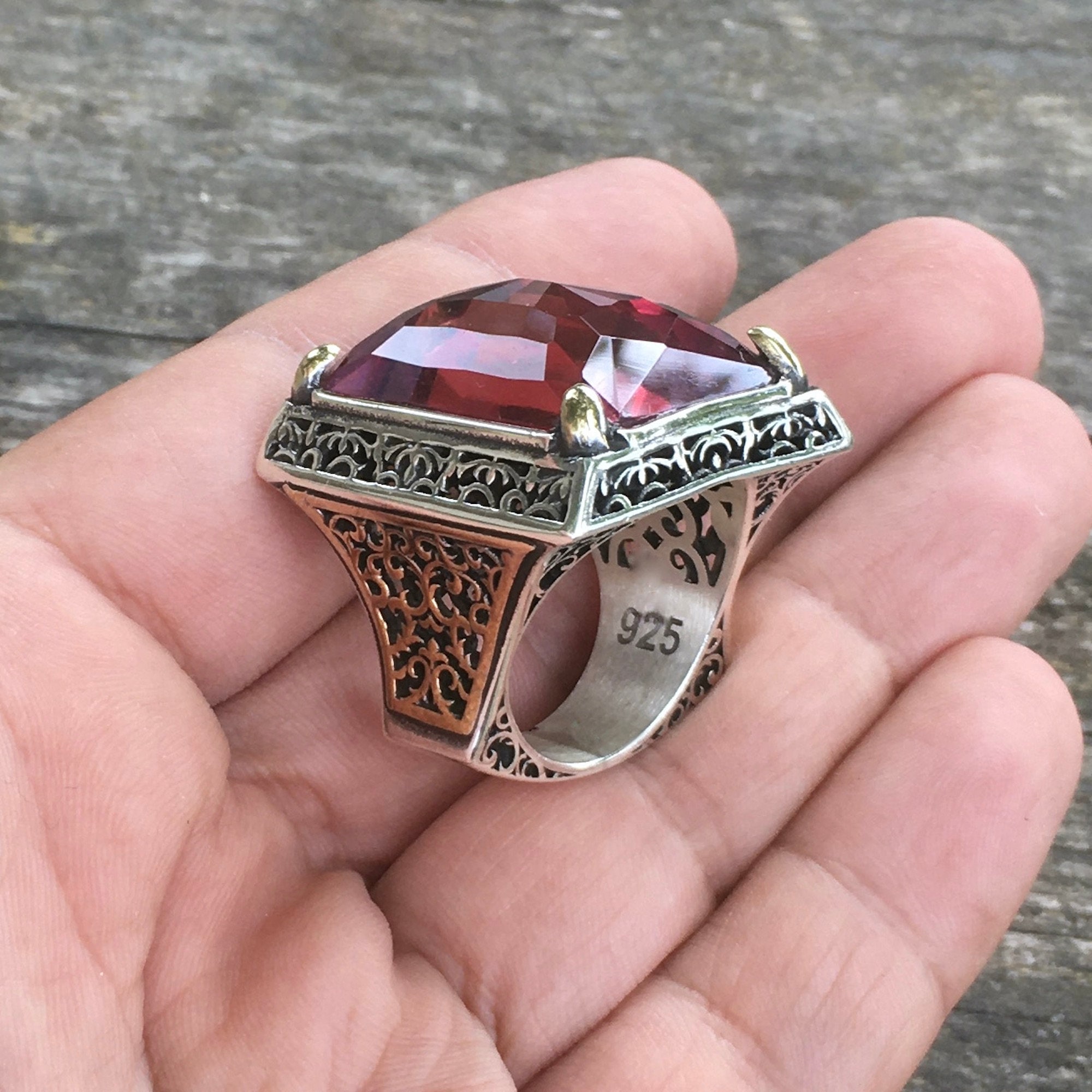 Sterling Silver Mens Ring Sultanit Amazing Color Changing - Etsy