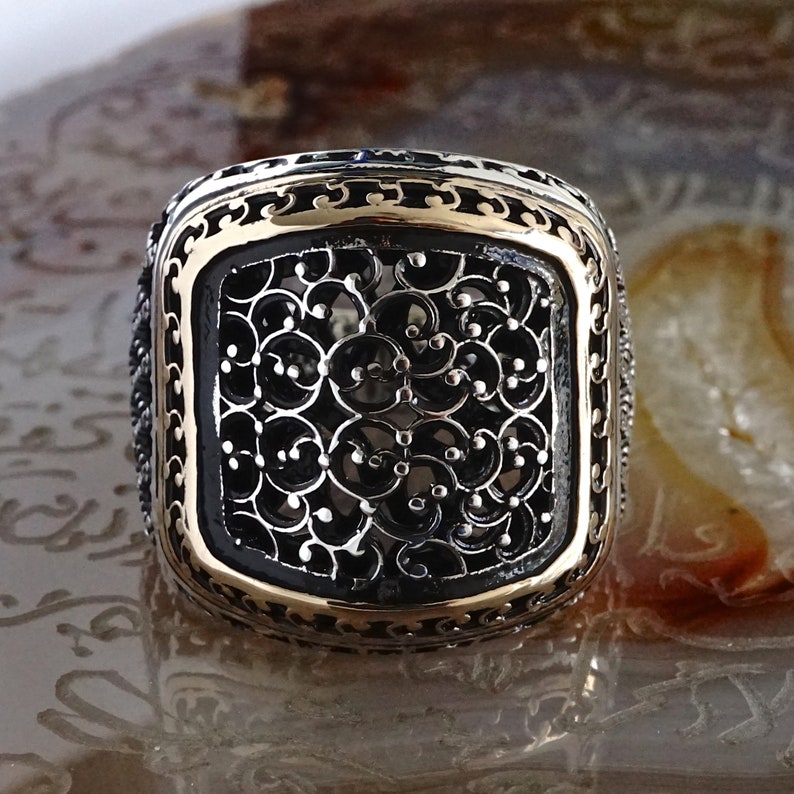925 Sterling Silver Mens Ring Handcrafted Elegant Jewelry Free - Etsy