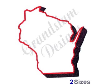 Wisconsin outline | Etsy
