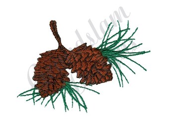 Pine cone embroidery | Etsy