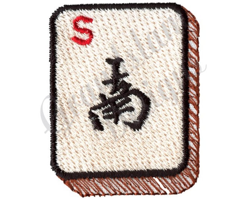 Mahjong South Tile Machine Embroidery Design - Etsy