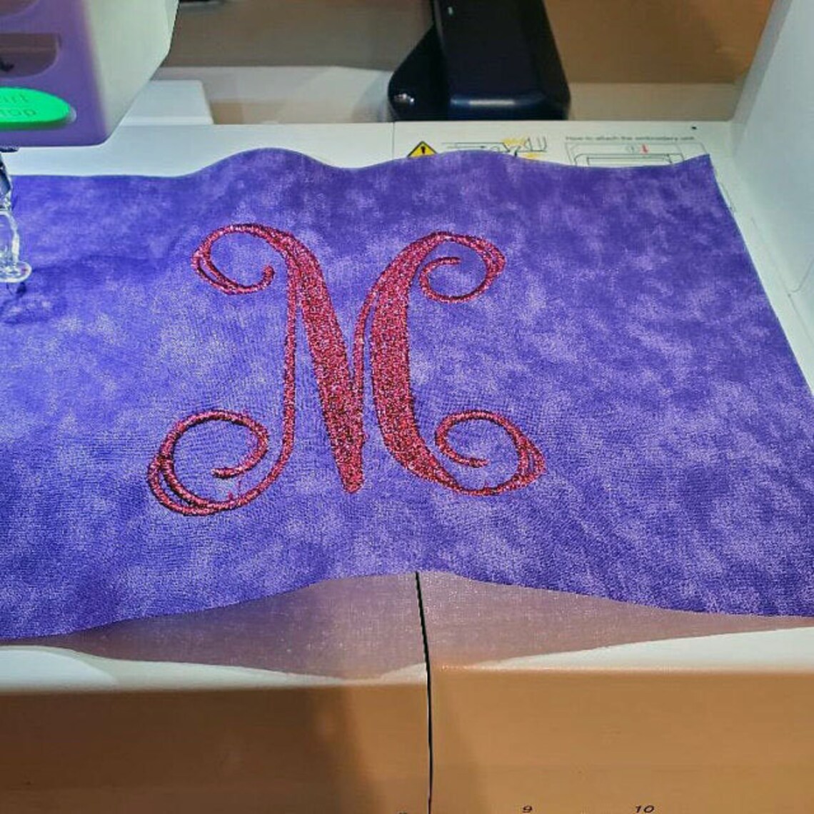 Vining Monogram Letter M - Machine Embroidery Design (instant Download ...