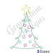 Christmas Tree Redwork Machine Embroidery Design - Etsy