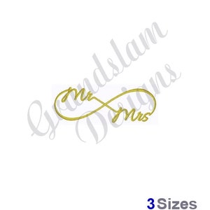 Mr & Mrs Infinity Wedding - Machine Embroidery Design - Etsy