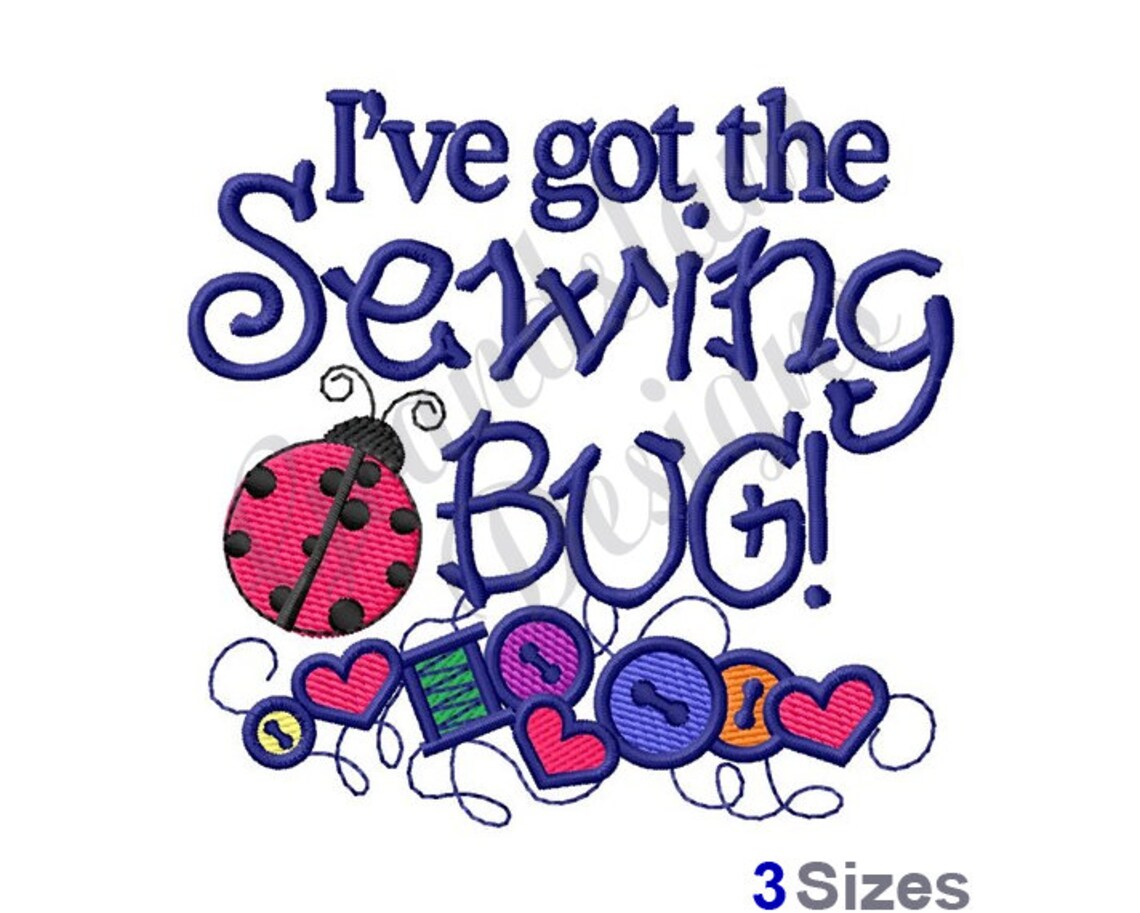 Sewing Bug Machine Embroidery Design Embroidery Designs - Etsy