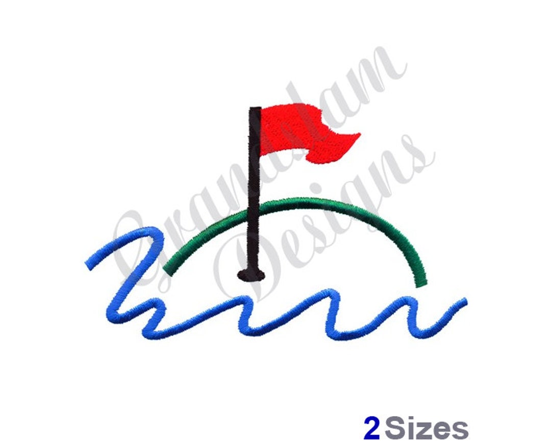 Golf Logo - Machine Embroidery Design - Etsy