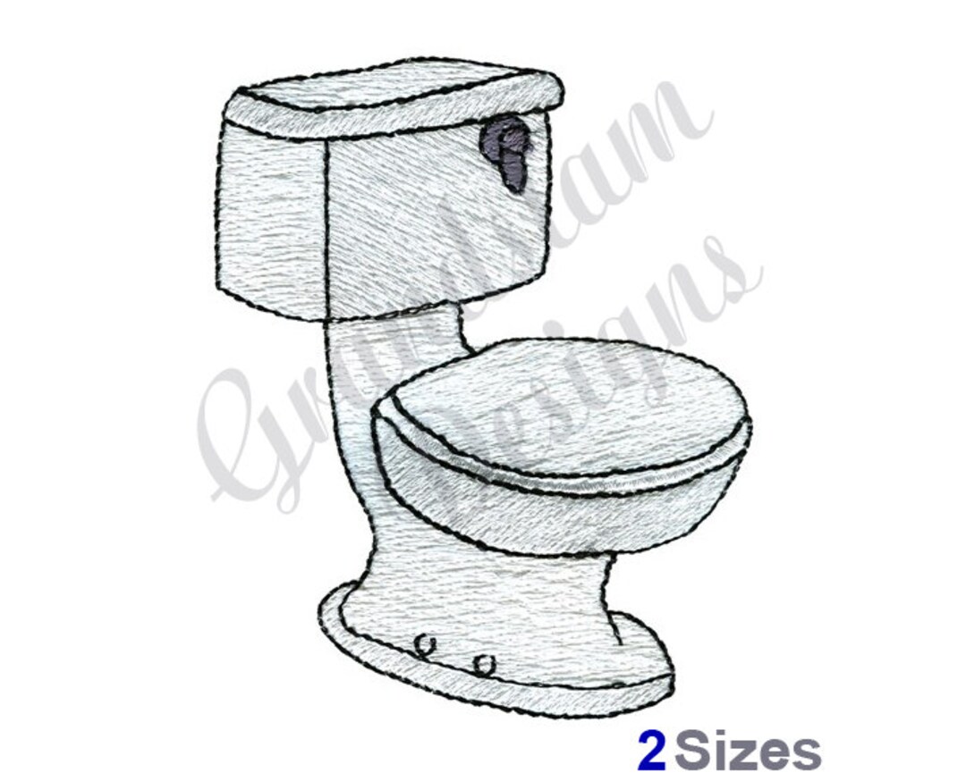 Toilet Bowl - Machine Embroidery Design - Etsy