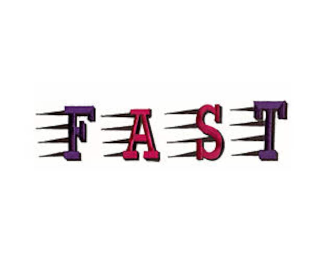 Fast Font Embroidery Font Set - Speed Machine Embroidery Alphabet Font ...
