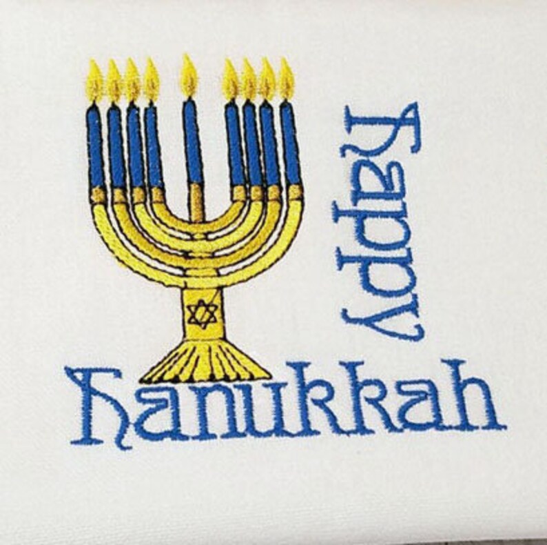 Menorah Happy Hanukkah Machine Embroidery Design (instant Download) - Etsy