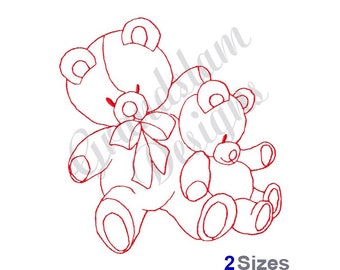 Redwork Sketch Outline Baby Nursery Machine Embroidery Designs, SET of ...