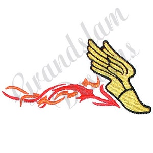 Flaming Track Logo - Machine Embroidery Design - Etsy